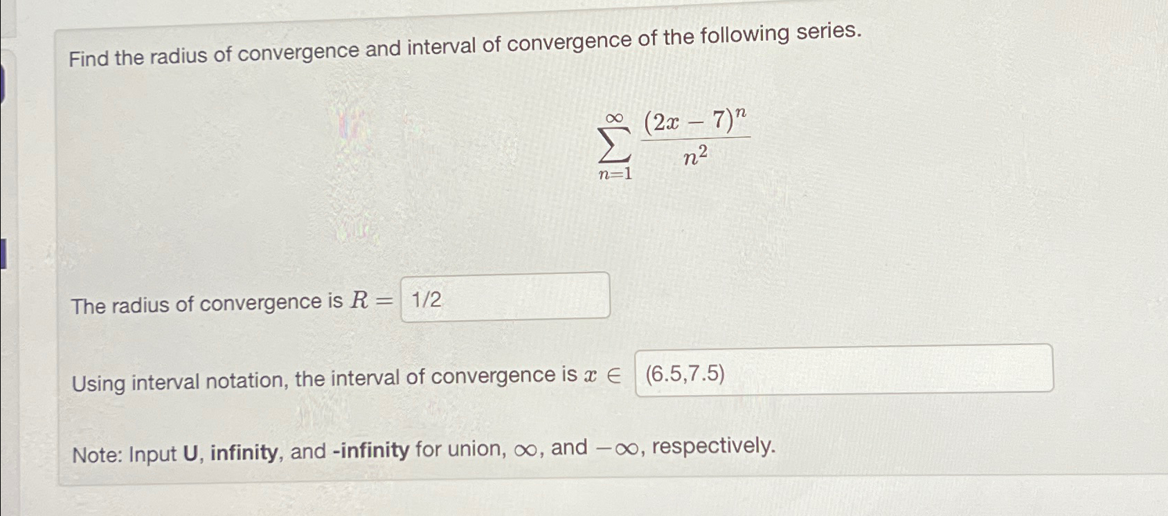 Solved Find the radius of convergence and interval of | Chegg.com