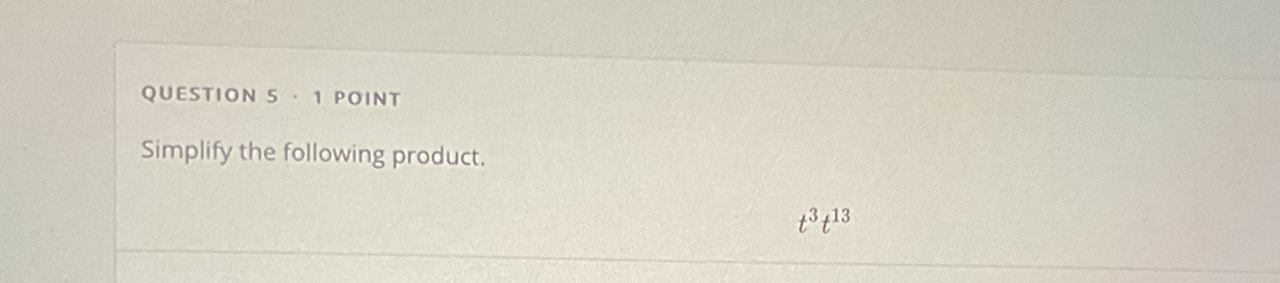 Solved QUESTION 5 - 1 ﻿POINTSimplify the following | Chegg.com