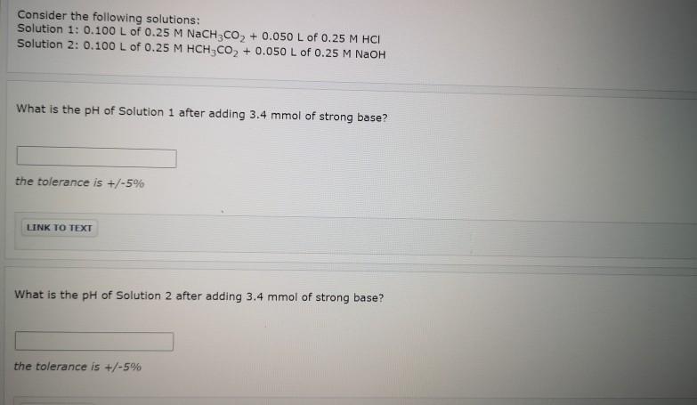 Solved Consider the following solutions: Solution 1: 0.100 L | Chegg.com