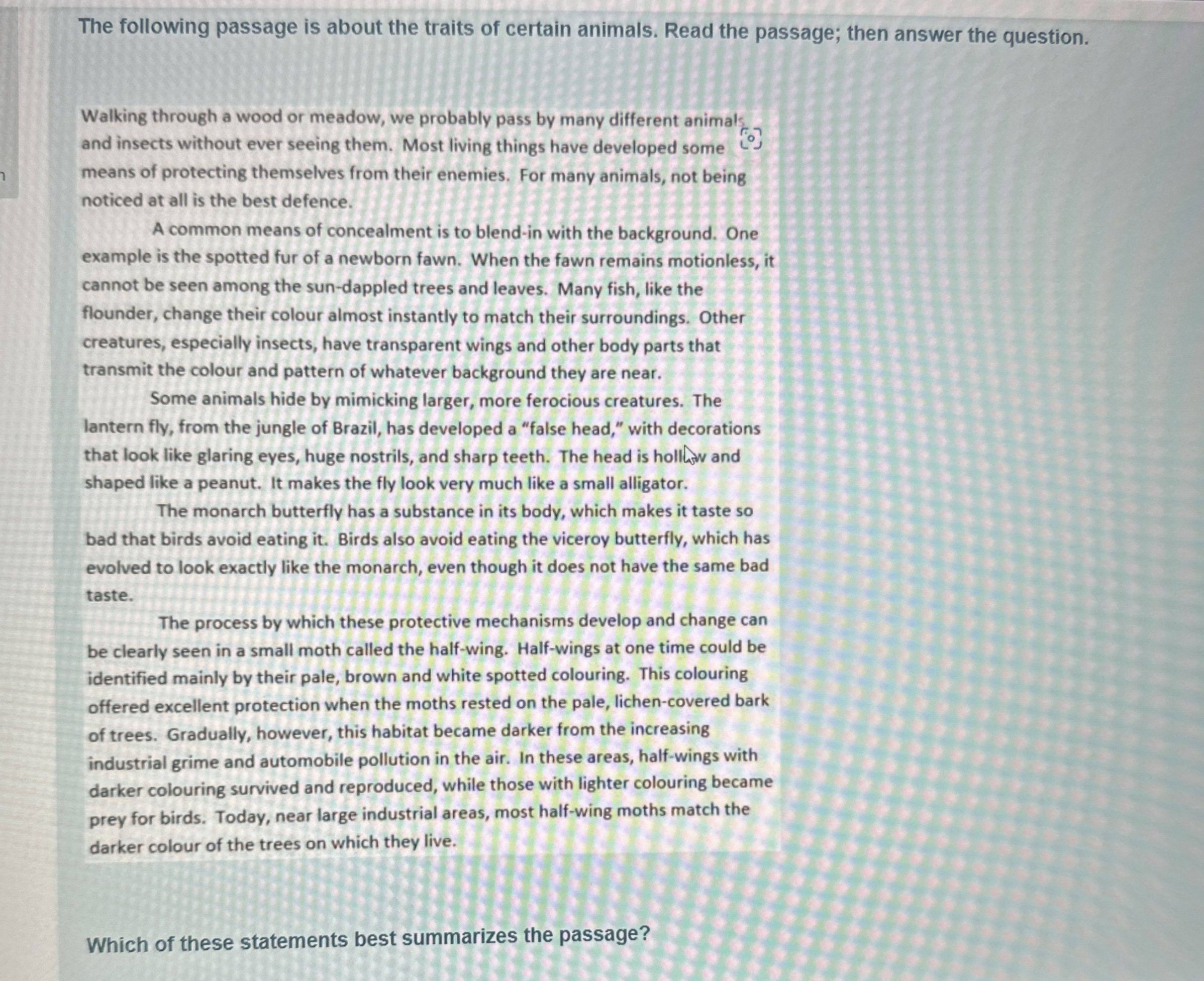 Solved The following passage is about the traits of certain | Chegg.com