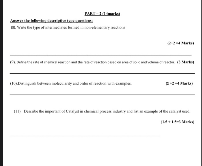 Solved PART-2 (14marks) Answer the following descriptive | Chegg.com