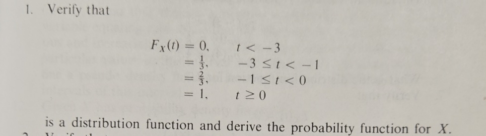 Solved Verify thatFx(t)=0,t