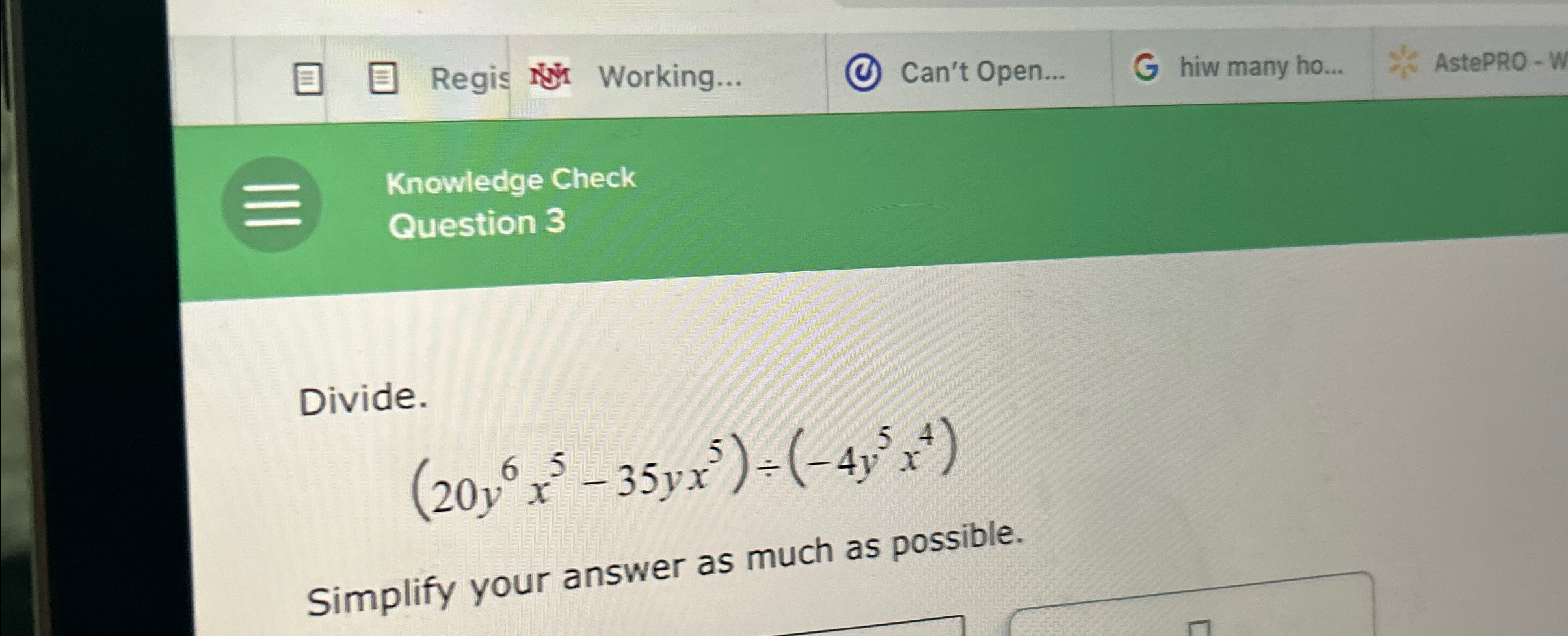 Solved RegisWorking...Can't Open...hiw many | Chegg.com