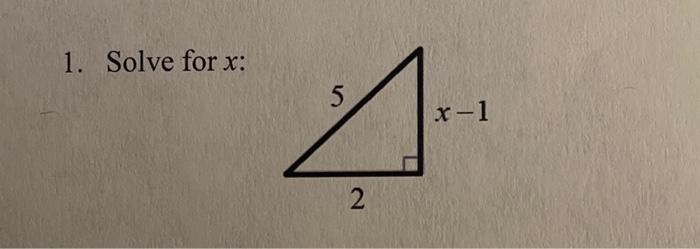 Solved 1. Solve for x :2. Find the values of all six | Chegg.com