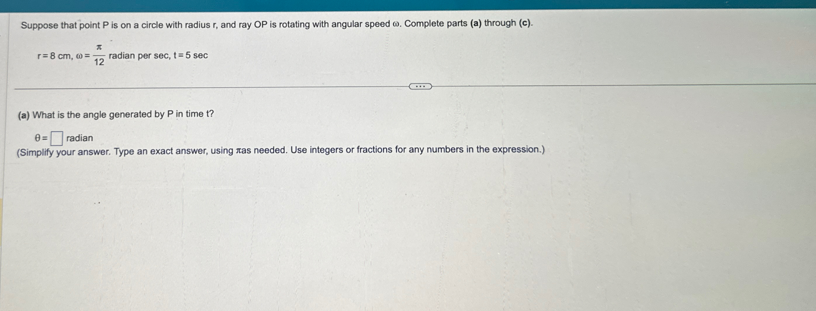 Solved Suppose that point P ﻿is on a circle with radius r, | Chegg.com