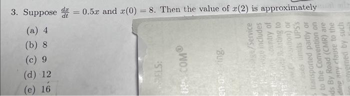 Solved The function y(x) solves a given first order equation | Chegg.com