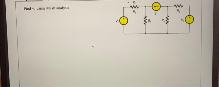 Solved Find vx using Mesh analysis. | Chegg.com