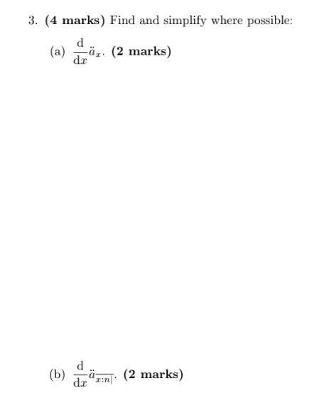(4 ﻿marks) ﻿Find and simplify where possible:(a) | Chegg.com