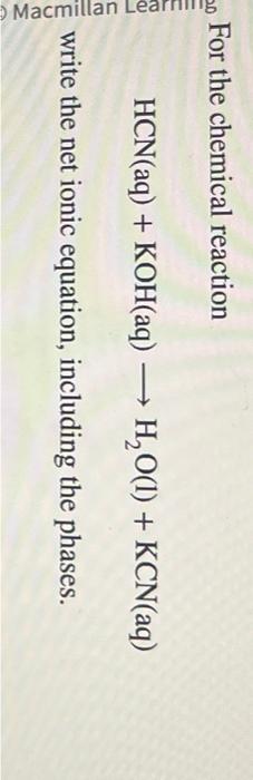 Solved For the chemical reaction | Chegg.com
