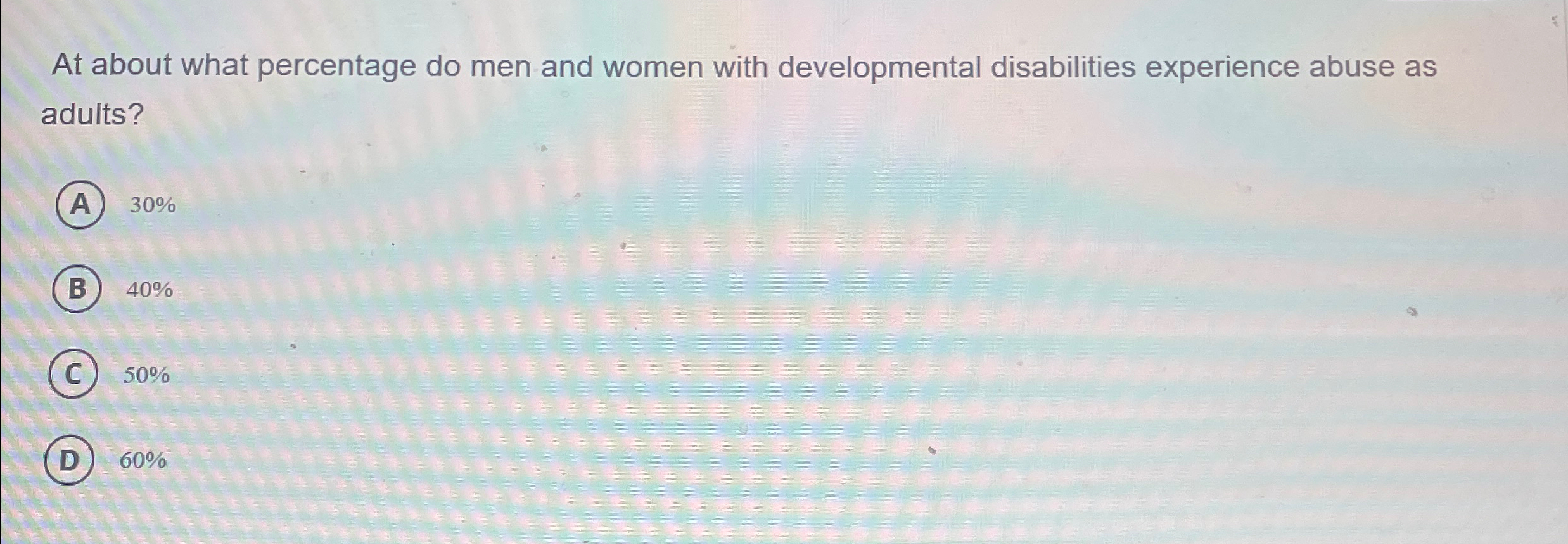 Solved At about what percentage do men and women with | Chegg.com