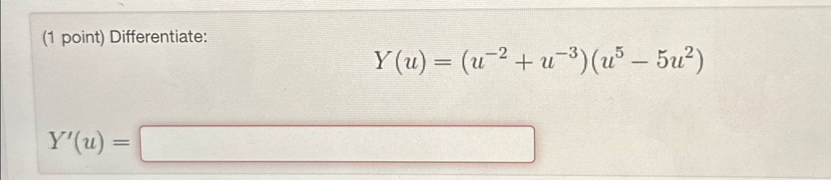 Solved (1 ﻿point) | Chegg.com