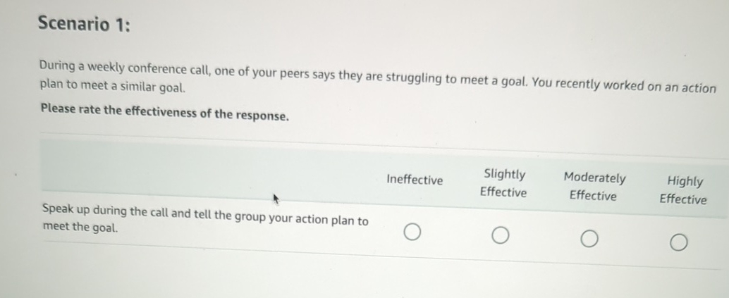 Solved Scenario 1:During a weekly conference call, one of | Chegg.com