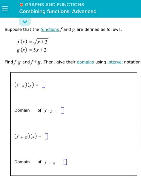 Solved Graphs And Functionscombining Functions