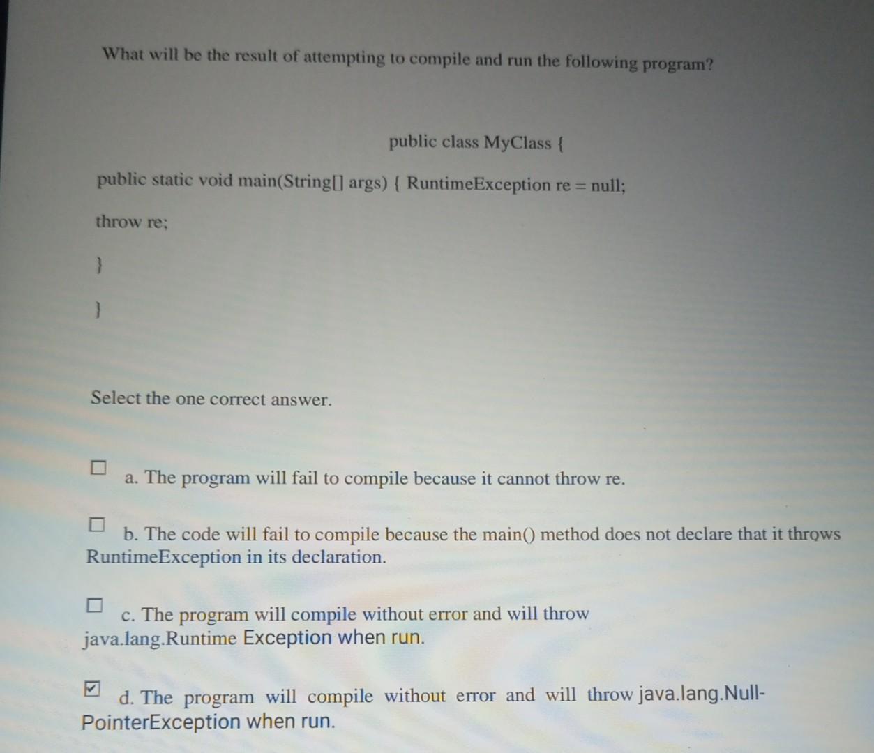 Solved What will be the result of attempting to compile and | Chegg.com