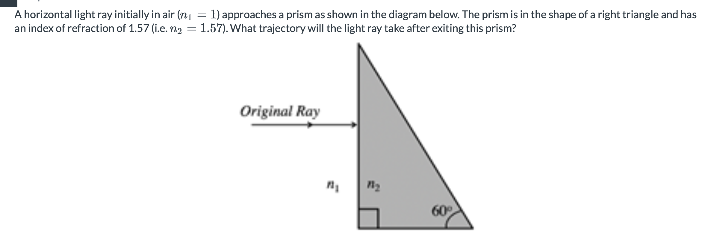 Solved 1)At what angle (in degrees from the line normal to | Chegg.com