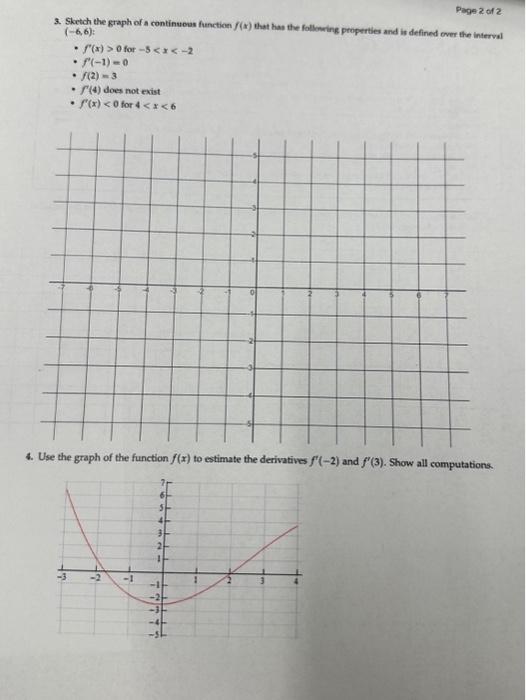 Solved 3. Sketch the graph of a continuoss function f(x) | Chegg.com