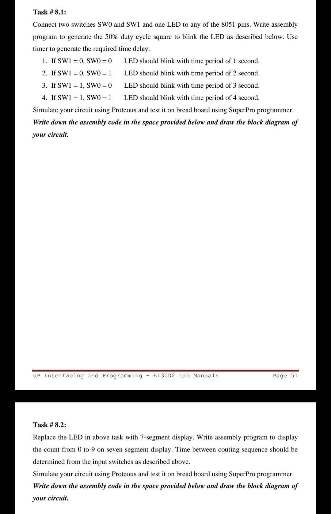 Solved Task # 8.1: Connect two switches SW0 and SW1 and one | Chegg.com