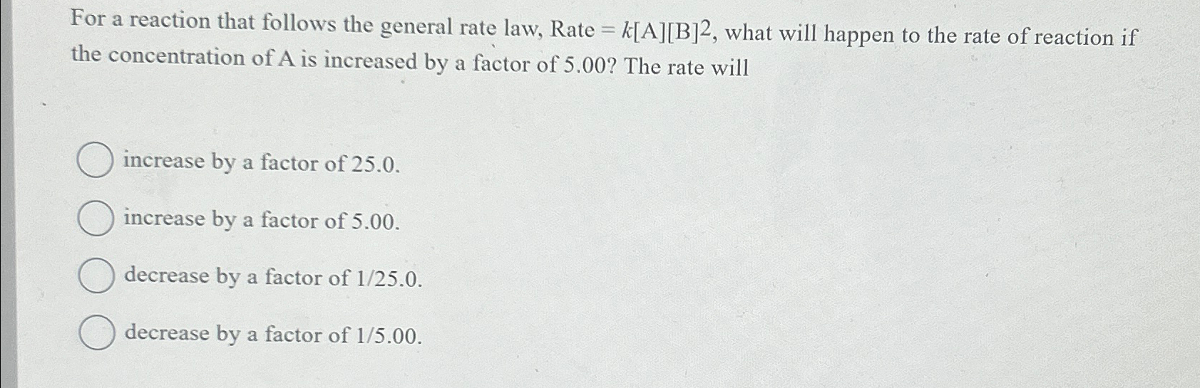 Solved For a reaction that follows the general rate law, R | Chegg.com