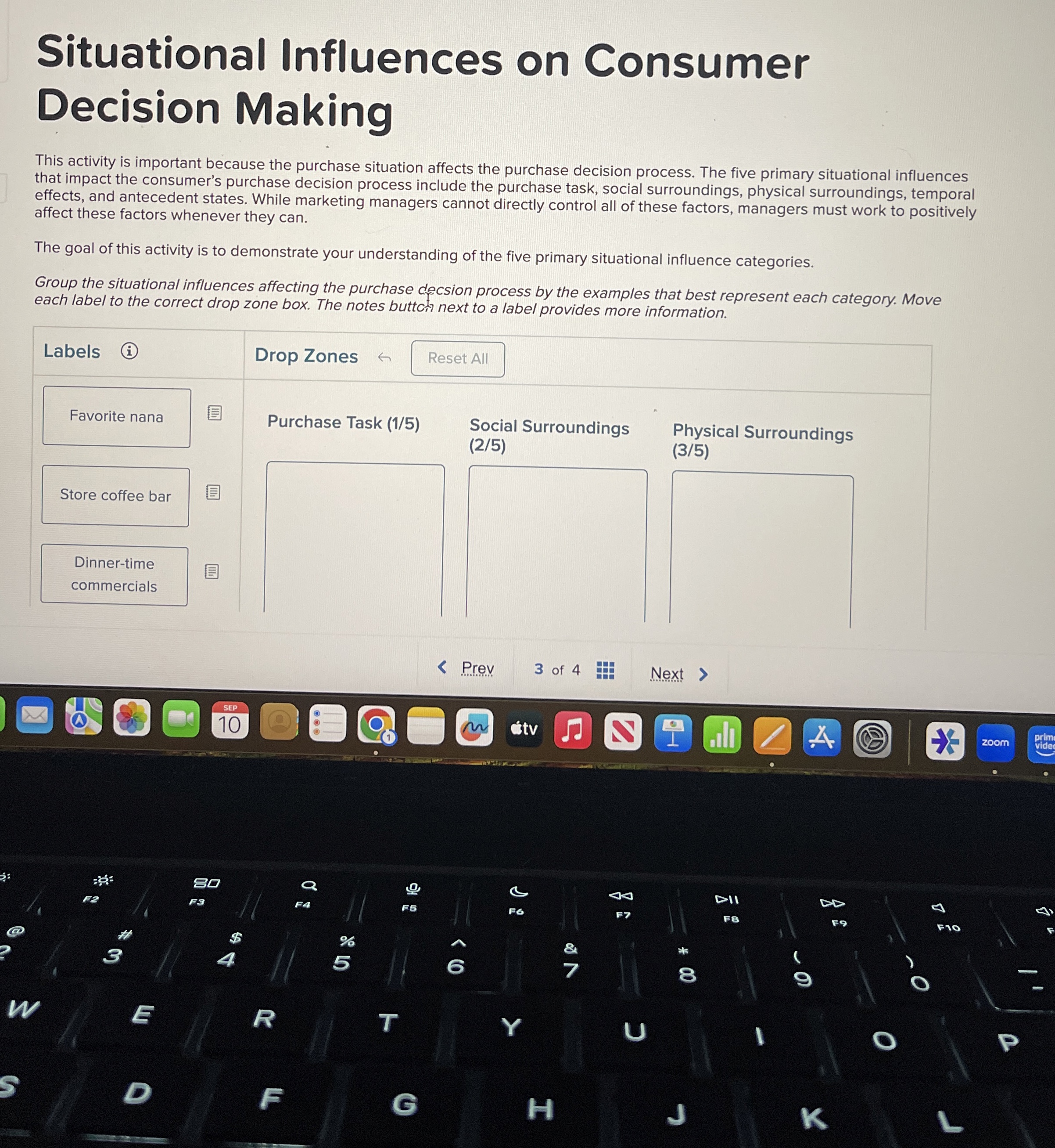 Solved Situational Influences on Consumer Decision | Chegg.com
