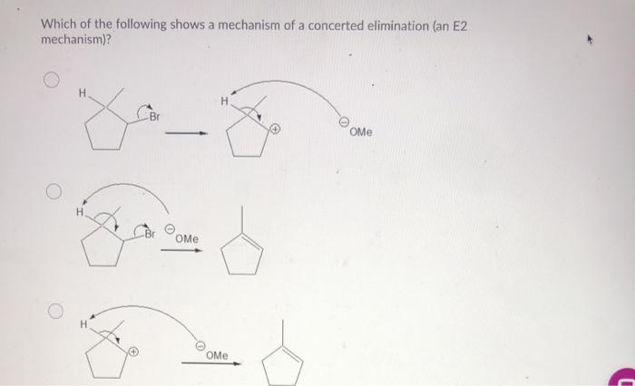 Solved Which of the following shows a mechanism of a | Chegg.com