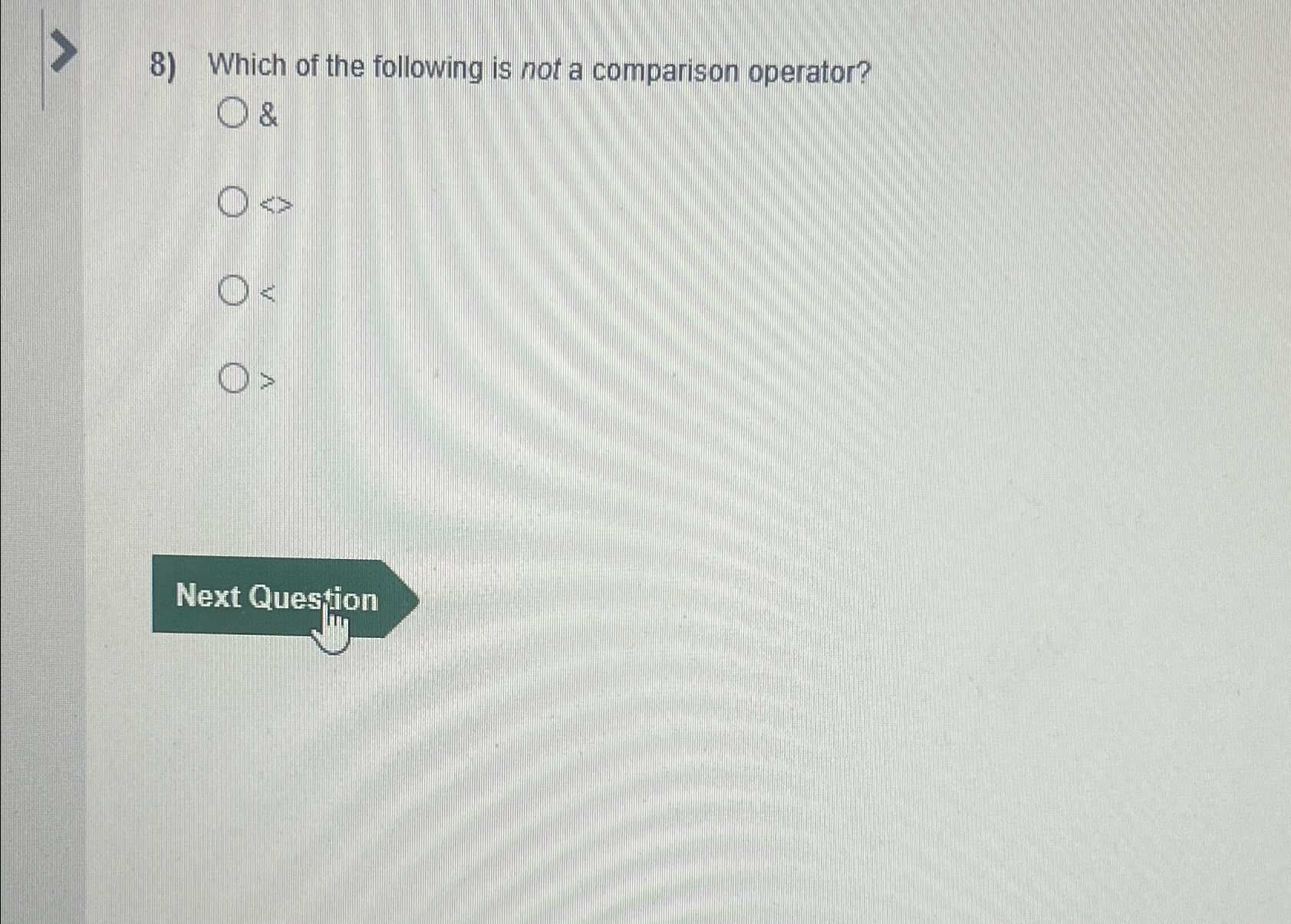 Solved Which of the following is not a comparison | Chegg.com