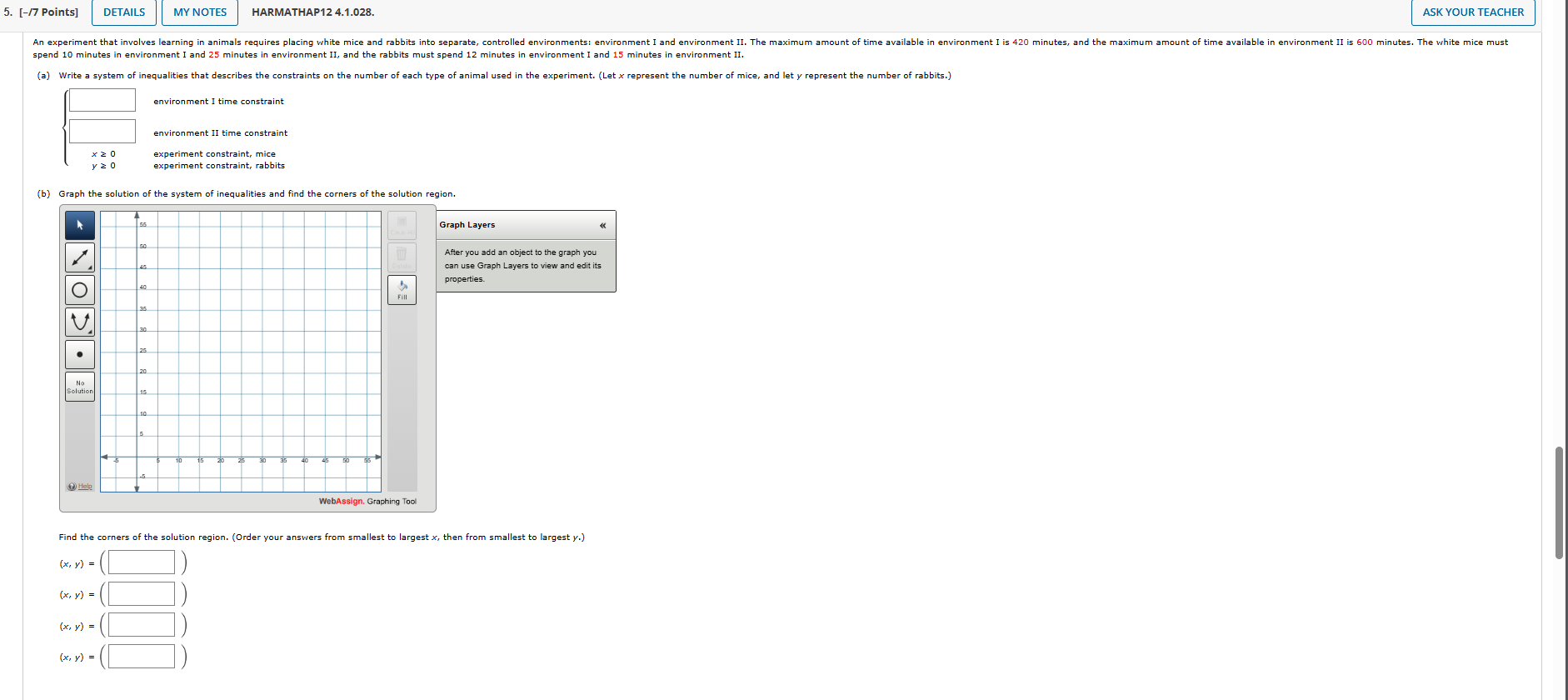 Solved x represent the number of mice, and let y represent | Chegg.com