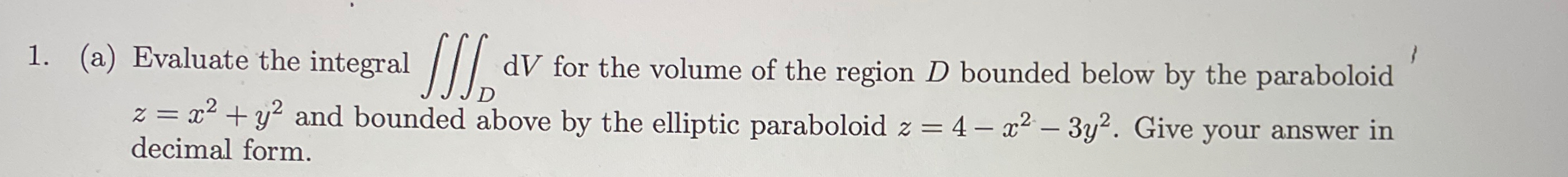 Solved GENERATE THE MATLAB CODE (1a) ﻿Evaluate the integral | Chegg.com