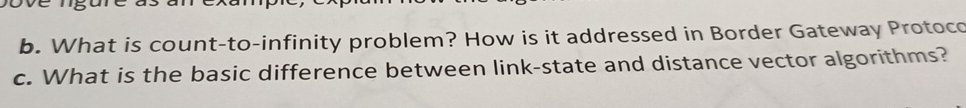 Solved c. ﻿What is the basic difference between link-state | Chegg.com