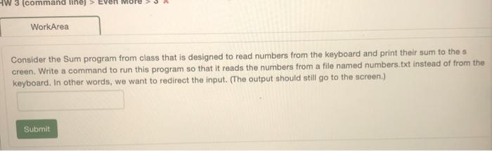 Solved Consider the Sum program from class that is designed | Chegg.com