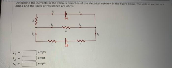 Solved Determine the currents in the various branches of the | Chegg.com