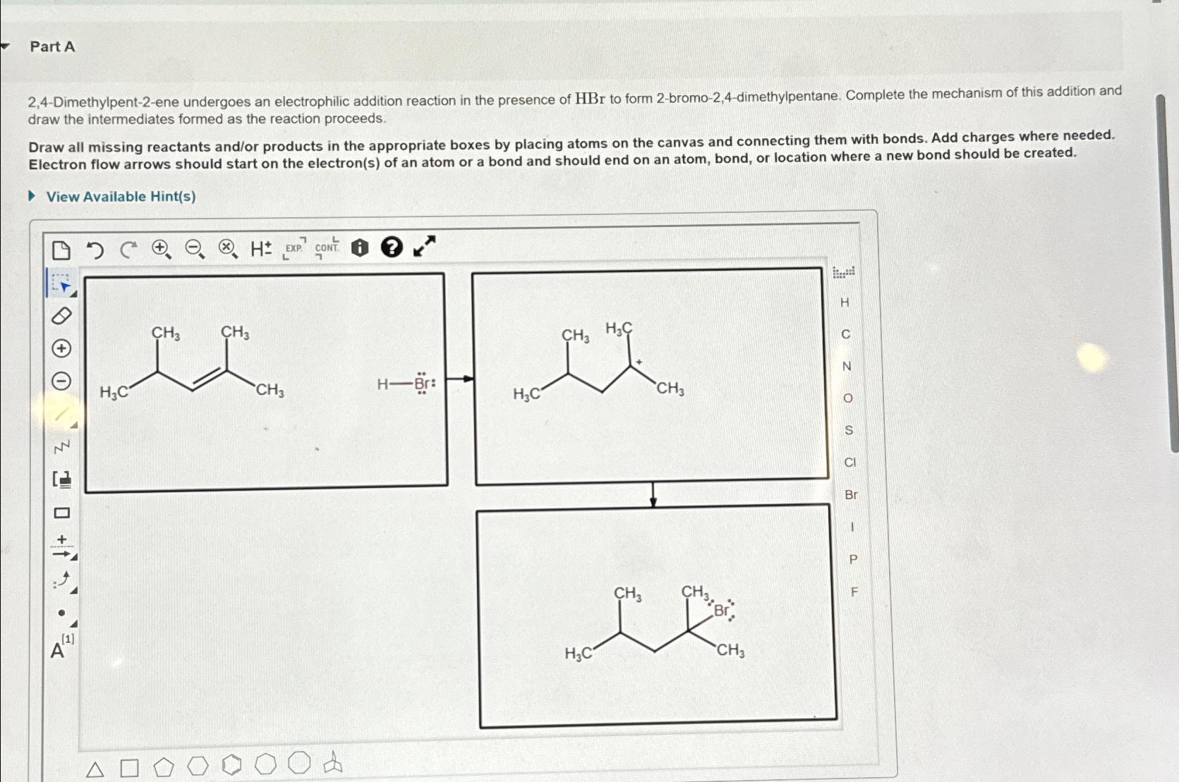 Solved Part A2,4-Dimethylpent-2-ene undergoes an | Chegg.com