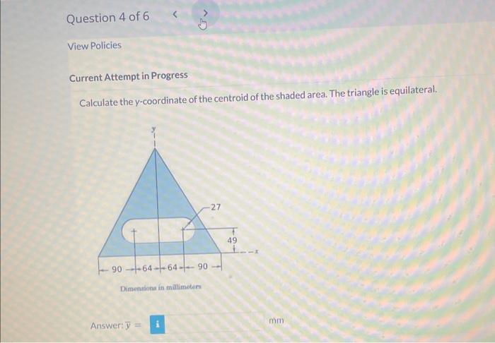 Solved Calculate the y-coordinate of the centroid of the | Chegg.com