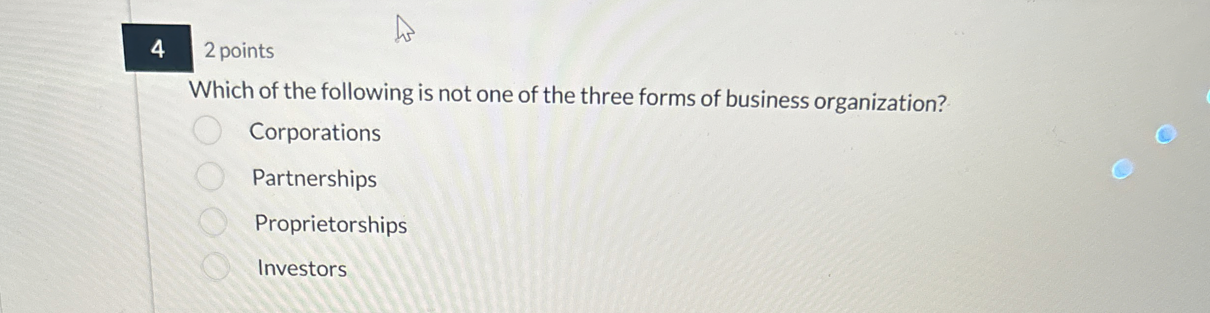 Solved 42 ﻿pointsWhich of the following is not one of the | Chegg.com