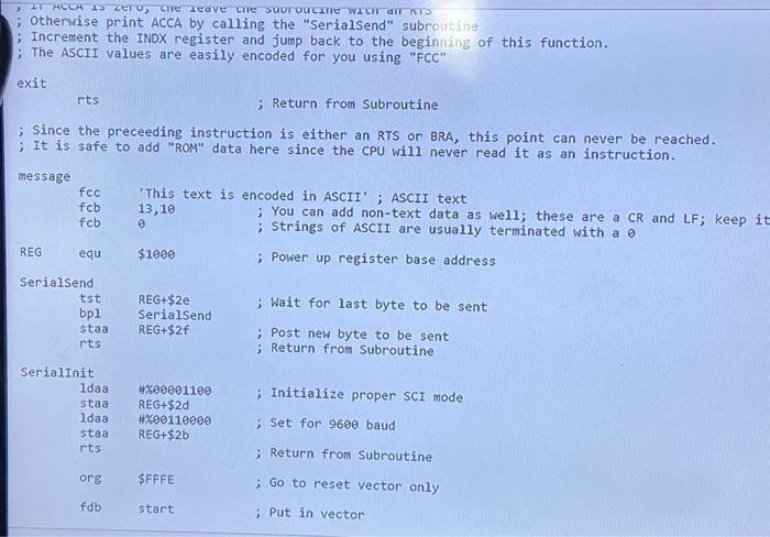 Solved The 68HC11can send and receive information using a | Chegg.com