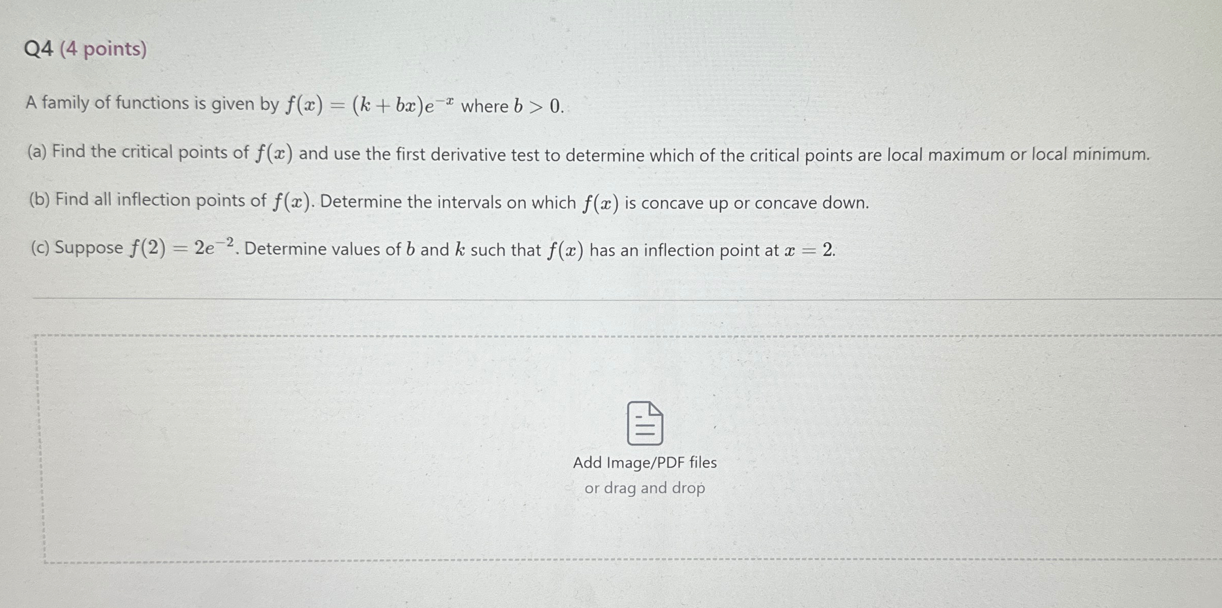 Solved Q4 (4 ﻿points)A family of functions is given by | Chegg.com
