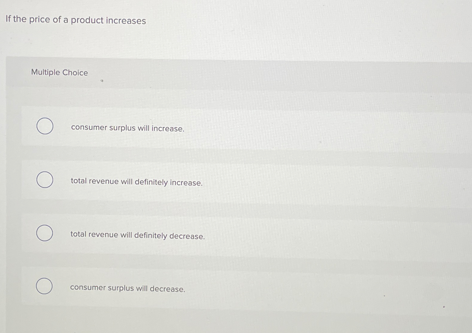 Solved If the price of a product increasesMultiple | Chegg.com