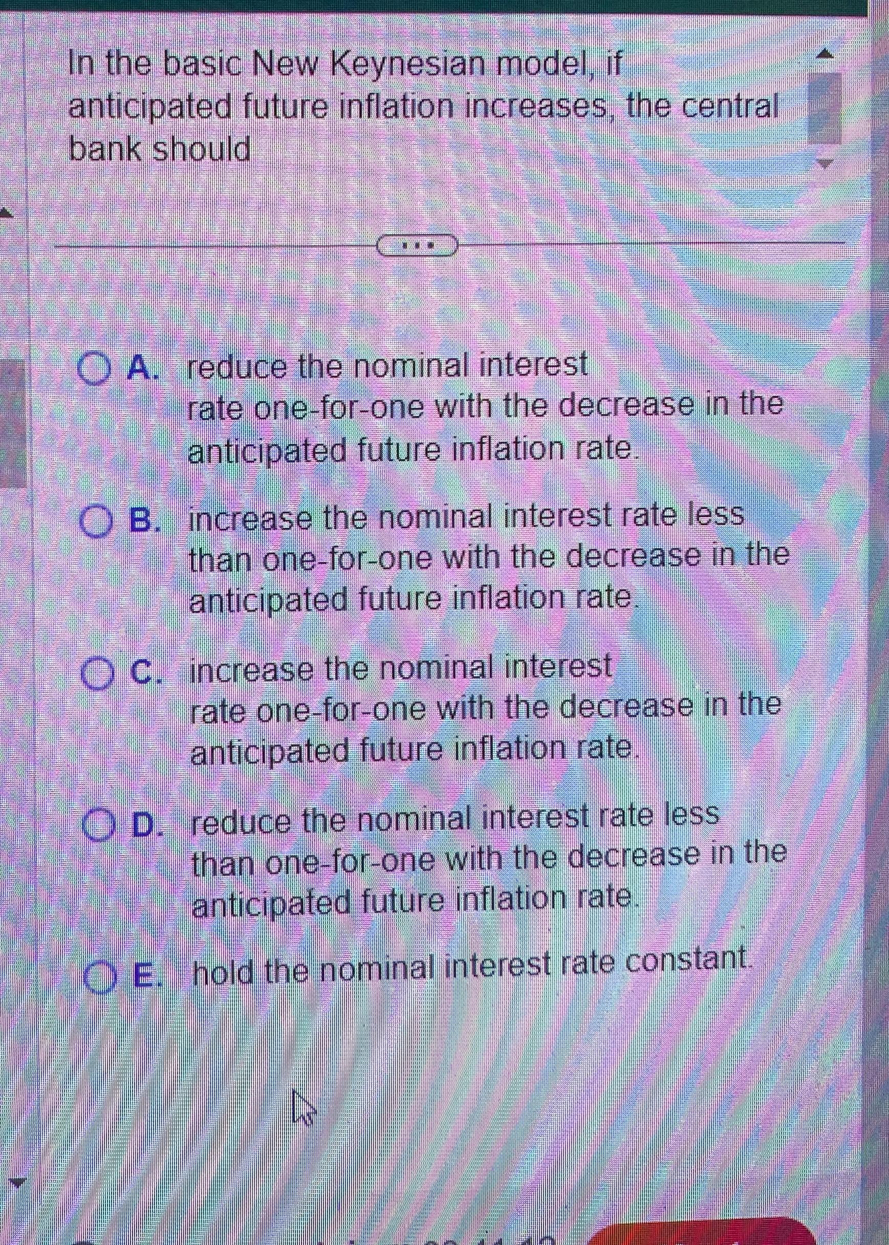 Solved In the basic New Keynesian model, if anticipated | Chegg.com