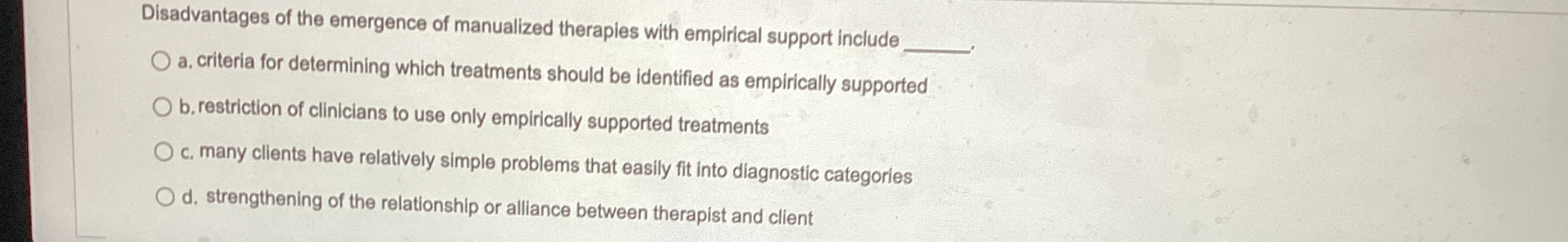 Solved Disadvantages of the emergence of manualized | Chegg.com