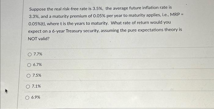 Solved please answer fast!Suppose the real risk-free rate is | Chegg.com Solved please answer fast!Suppose the real risk-free rate is | Chegg.com
