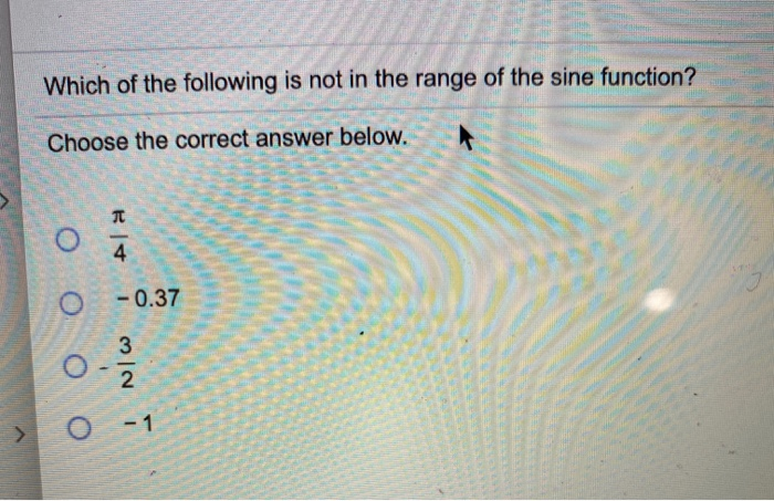 solved-which-of-the-following-is-not-in-the-range-of-the-chegg