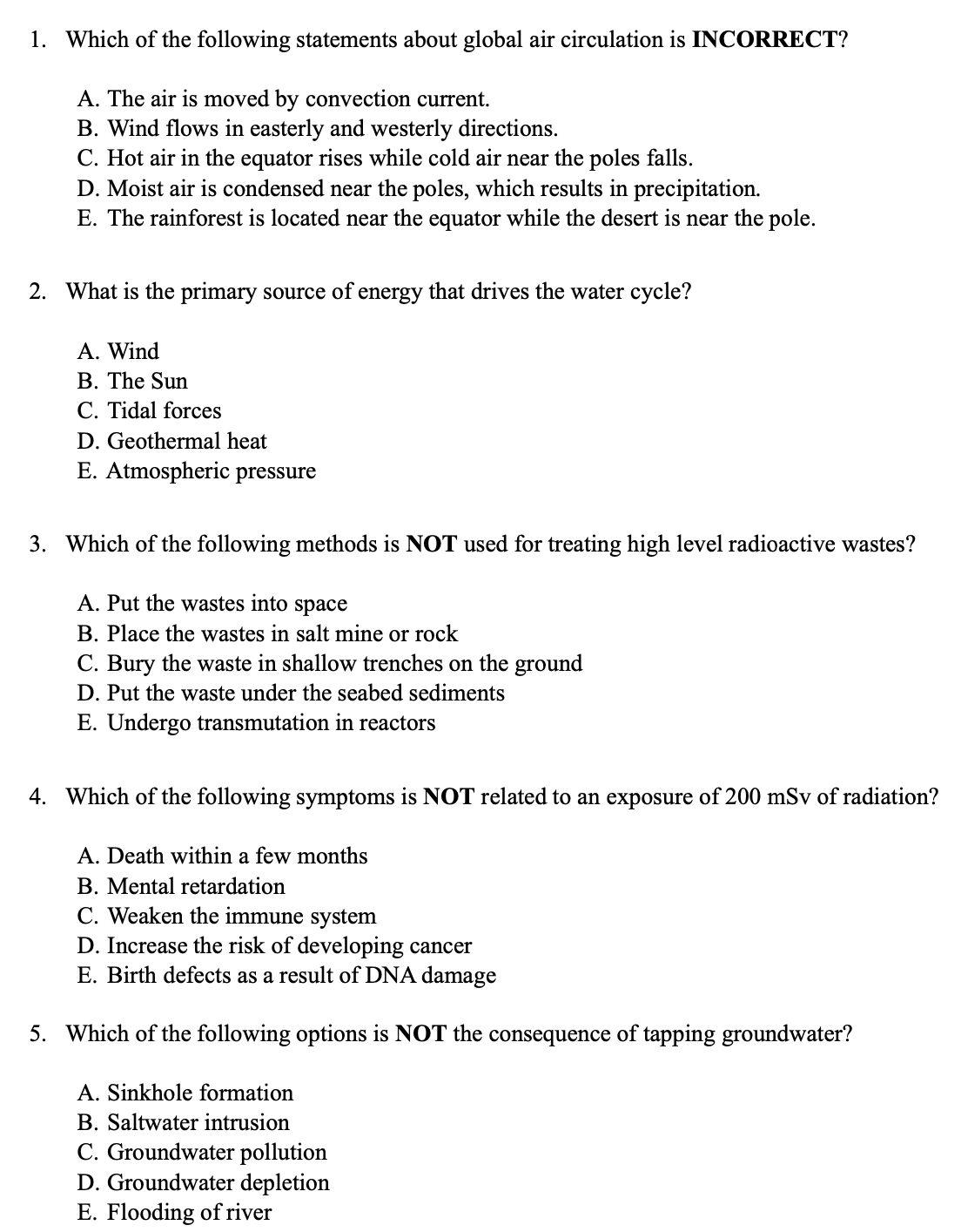 Solved Only answer please. Which of the following statements | Chegg.com