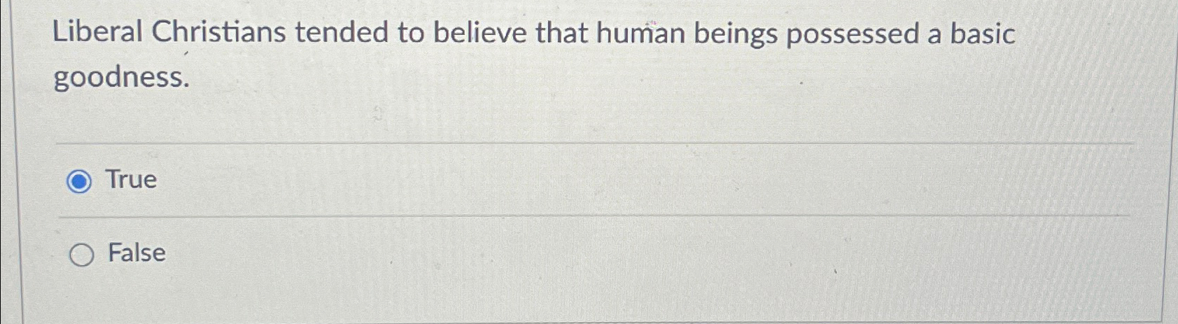 Solved Liberal Christians tended to believe that human | Chegg.com