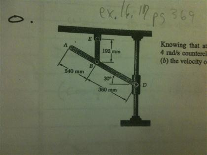 Solved Knowing that at the instant shown the angular | Chegg.com