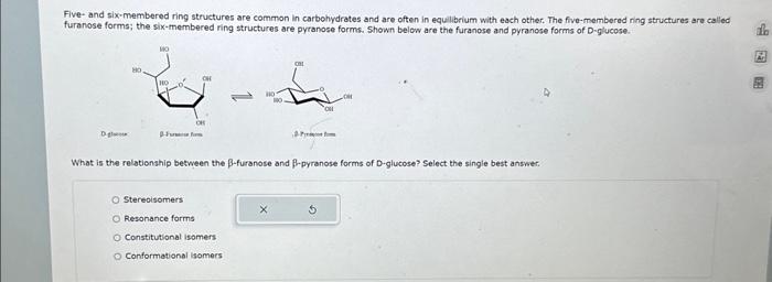 Solved Five- and six-membered ring structures are common in | Chegg.com