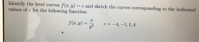 Solved Identify the level curves f(x, y) = c and sketch the | Chegg.com