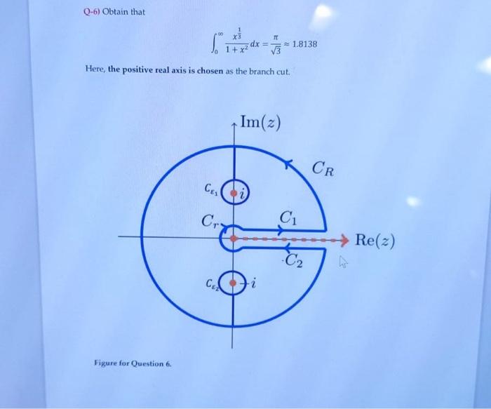 Solved Q-6) Obtain that ∫0∞1+x2x31dx=3π≈1.8138 Here, the | Chegg.com