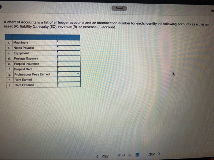 Solved A chart of accounts is a list of all ledger accounts | Chegg.com