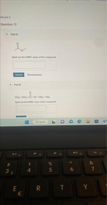 Solved Spell out the IUPAC name of the compound Pait 7 | Chegg.com