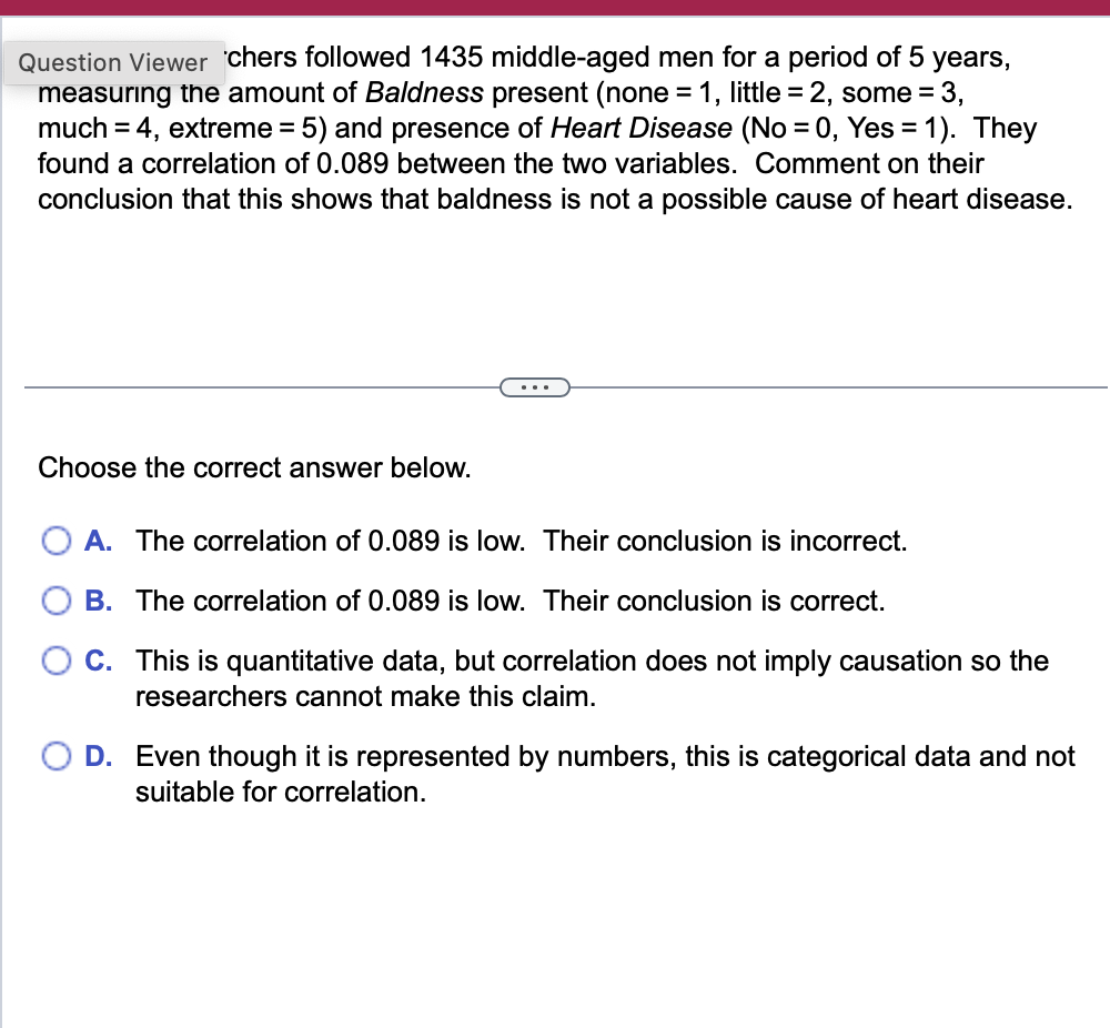 Solved Question Viewer chers followed 1435 ﻿middle-aged men | Chegg.com