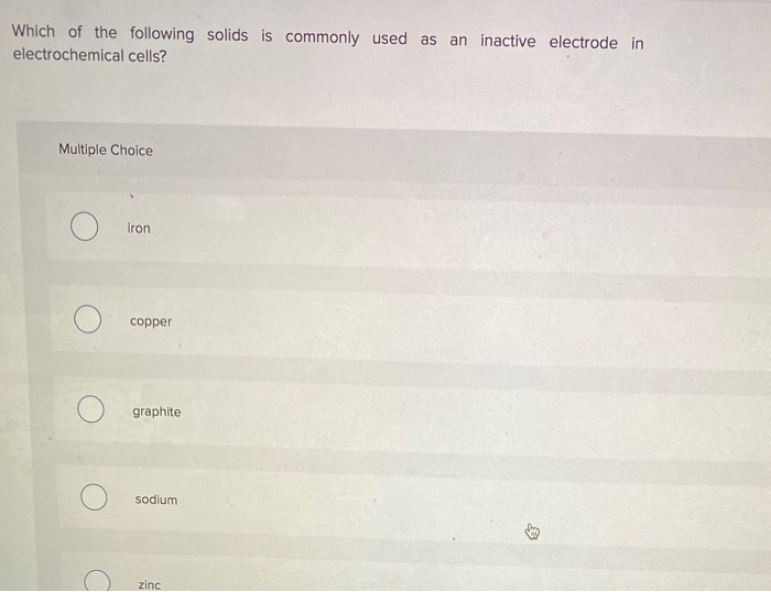Solved Which of the following solids is commonly used as an | Chegg.com